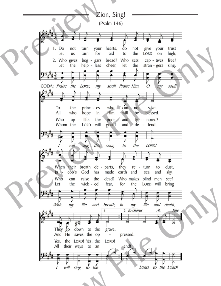 Zion, Sing! (Psalm 146) – Sumphonia
